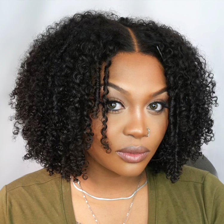 300% Density Coily Curly HD Lace Front Wigs Pre bleached Glueless Read