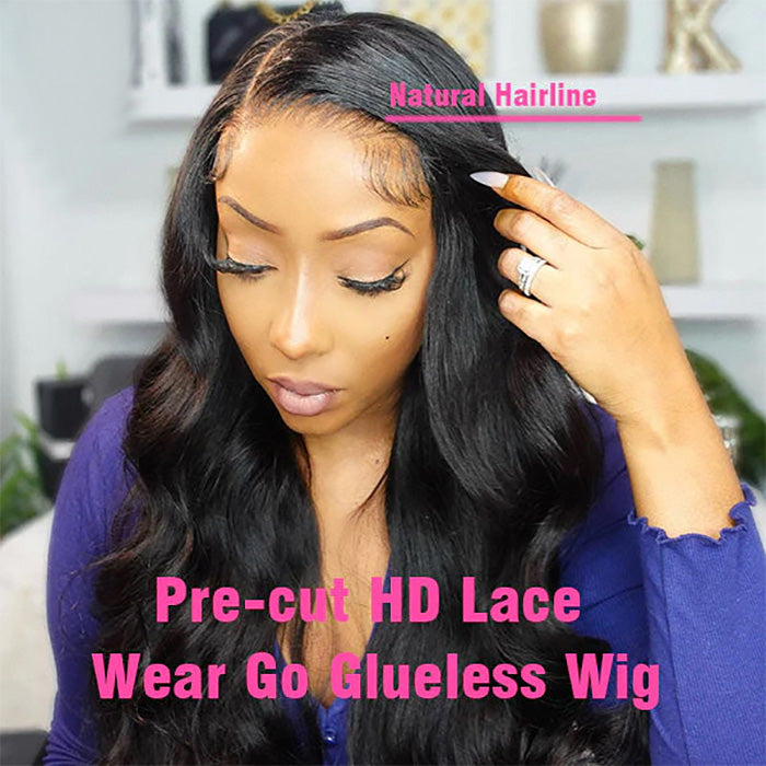 Pizazz Body Wave Wear & Go Glueless Lace Closure Wig Pre Cut HD Lace ...