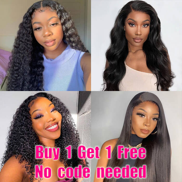 Pizazz Hair Pre Plucked 13*4 HD Lace Front Wigs 150% Density 100% Human ...