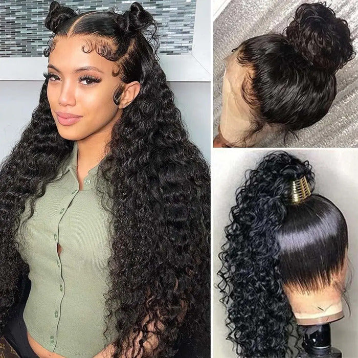 Pizazz Hair Water Wave & Deep Wave & Curly Full Scalp HD Lace Human ...