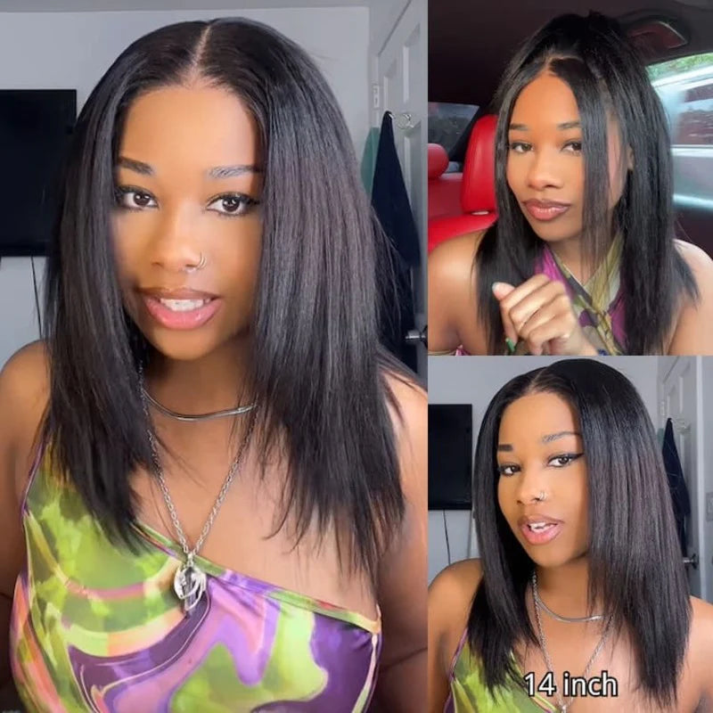 Pizazz Hair Layered Cut Yaki Straight BoB Wig Wear Go Glueless Wig Beg