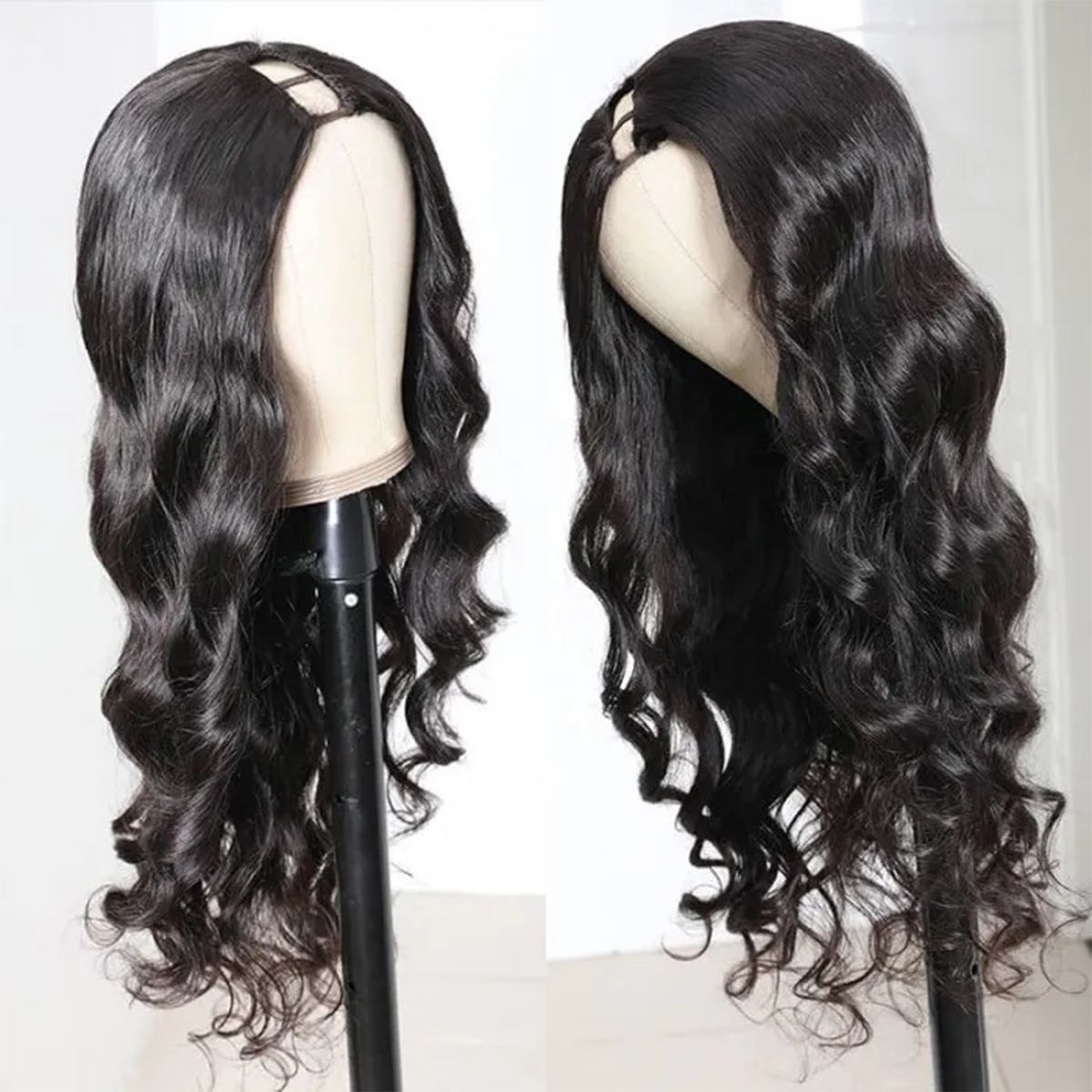 Pizazz Hair Body Wave U Part Wig Human Hair Glueless Wig For Women