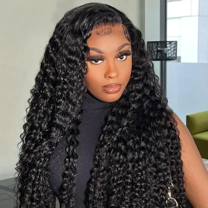 Pizazz Hair Deep Wave Pre Cut 7X5 HD Lace Closure Wig Wear and Go ...